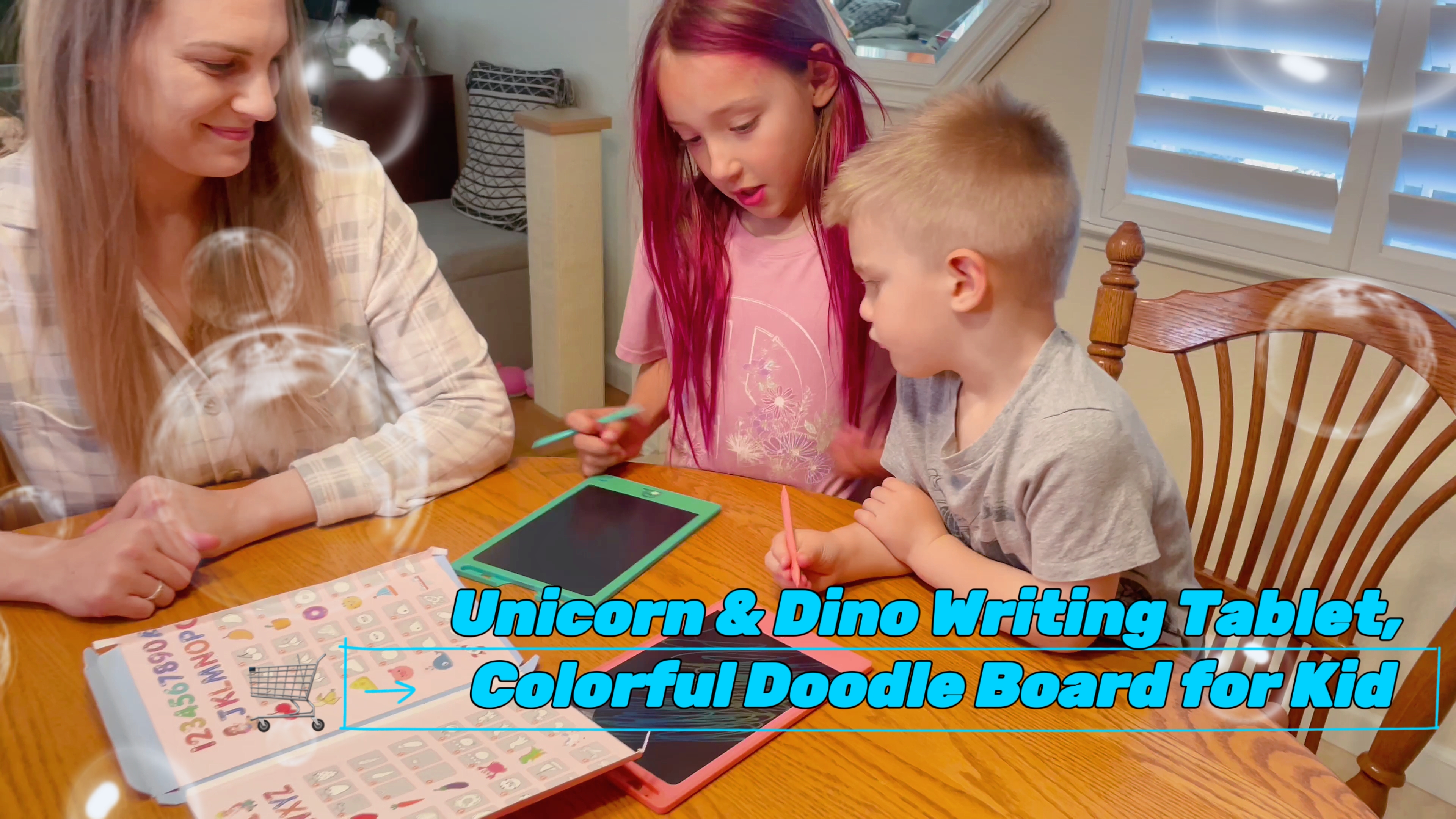Watch Unicorn & Dino Writing Tablet, Colorful Doodle Board for Kid on ...