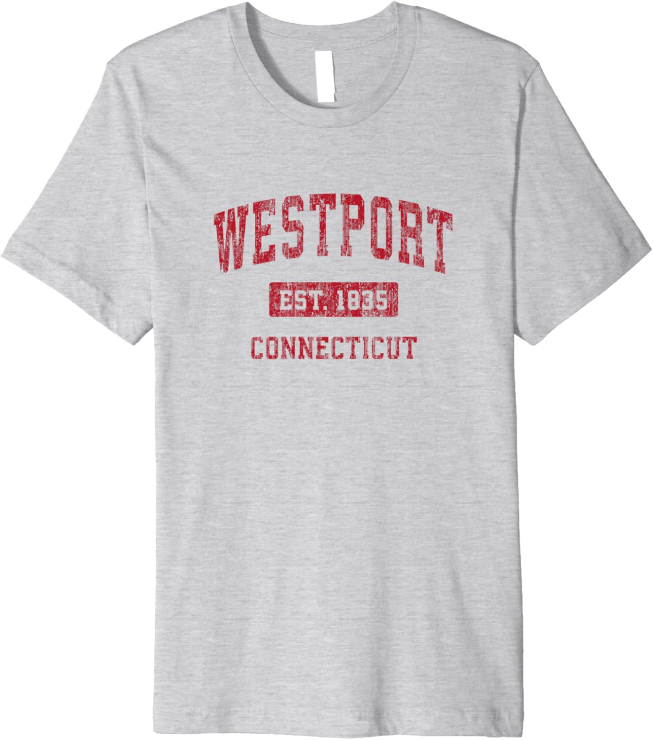 Amazon.com: Mens Westport Connecticut CT Vintage Sports Design Red ...