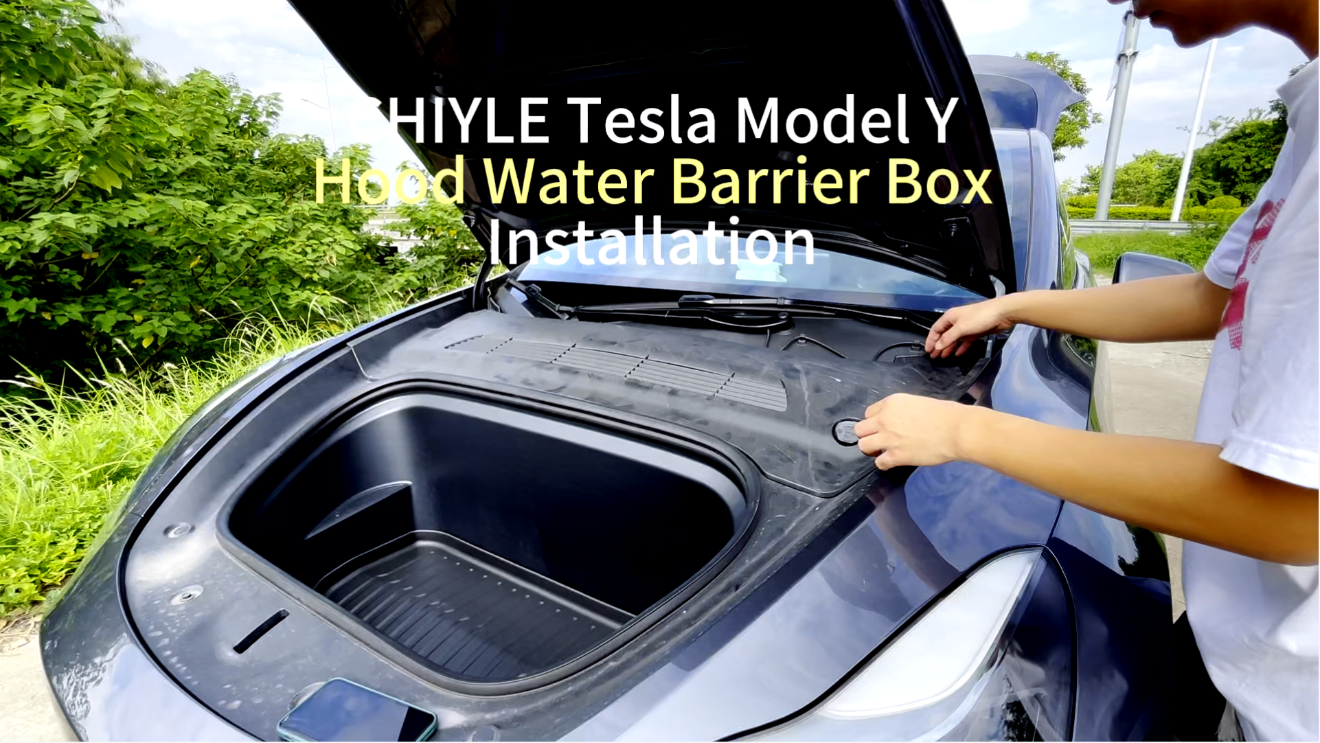TeLaJiTSL Tesla Model Y Engine Hood Water Deflector, Front Luggage ...