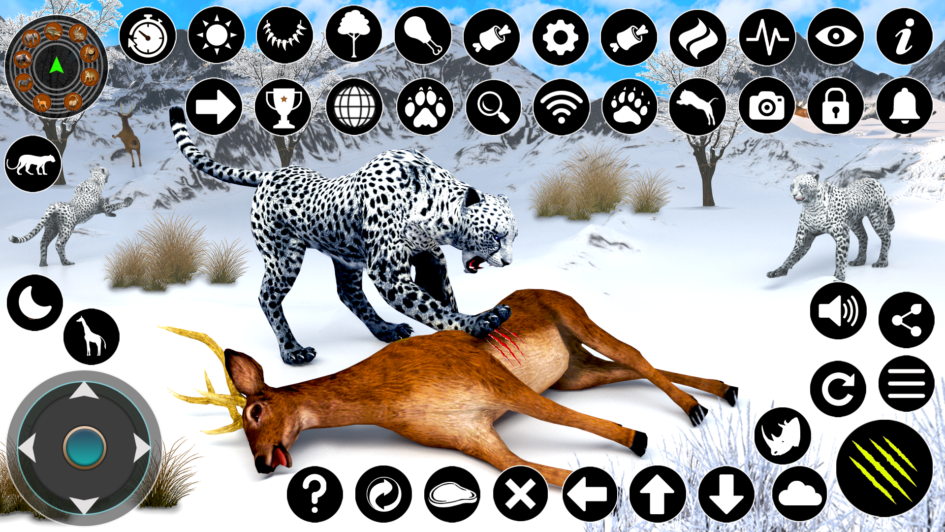 Wild Snow Leopard Simulator 3D - Animal Family Sim Jungle Life Game ...