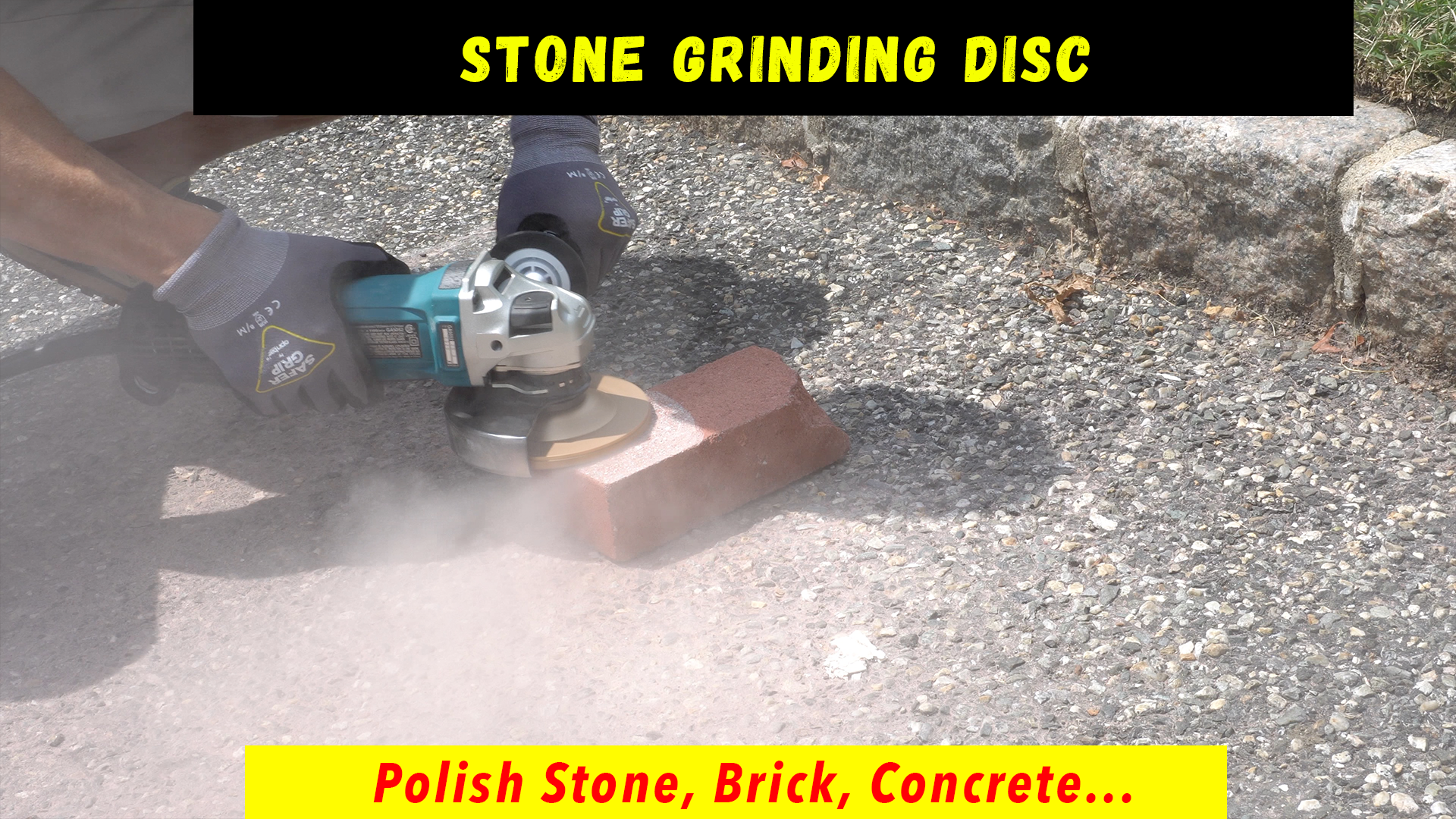 Watch Solid stone grinding disc, and powerful grinder work great! on ...