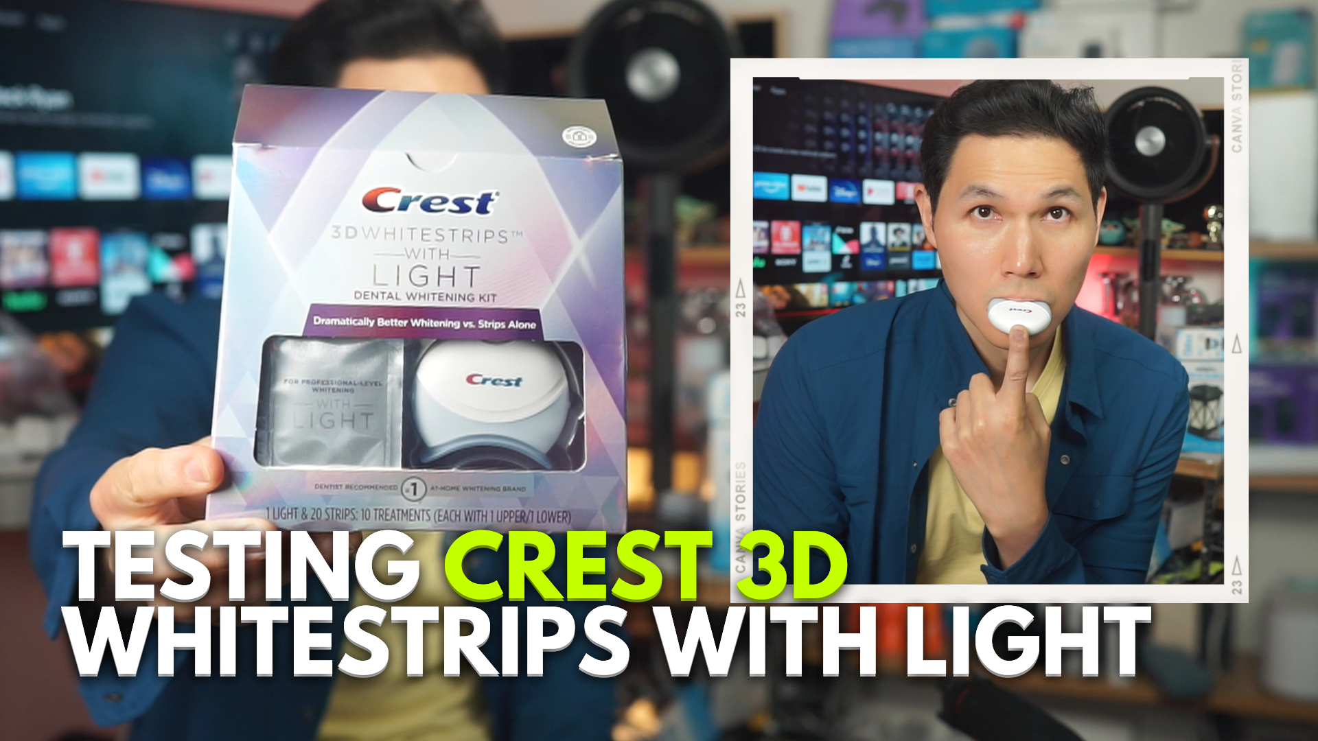Watch CREST 3D Whitestrips with LED Light& I TEST THEM FOR YOU on ...