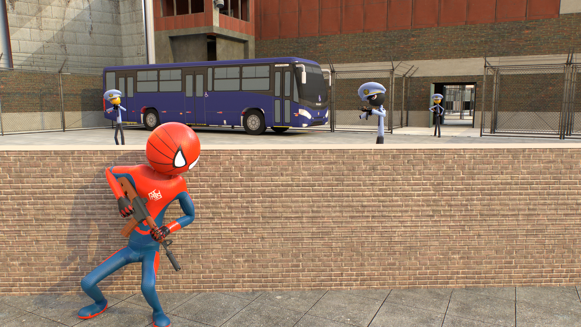Real Stick Spider Hero Prison Escape: Flying Stick Prison Rope Hero ...