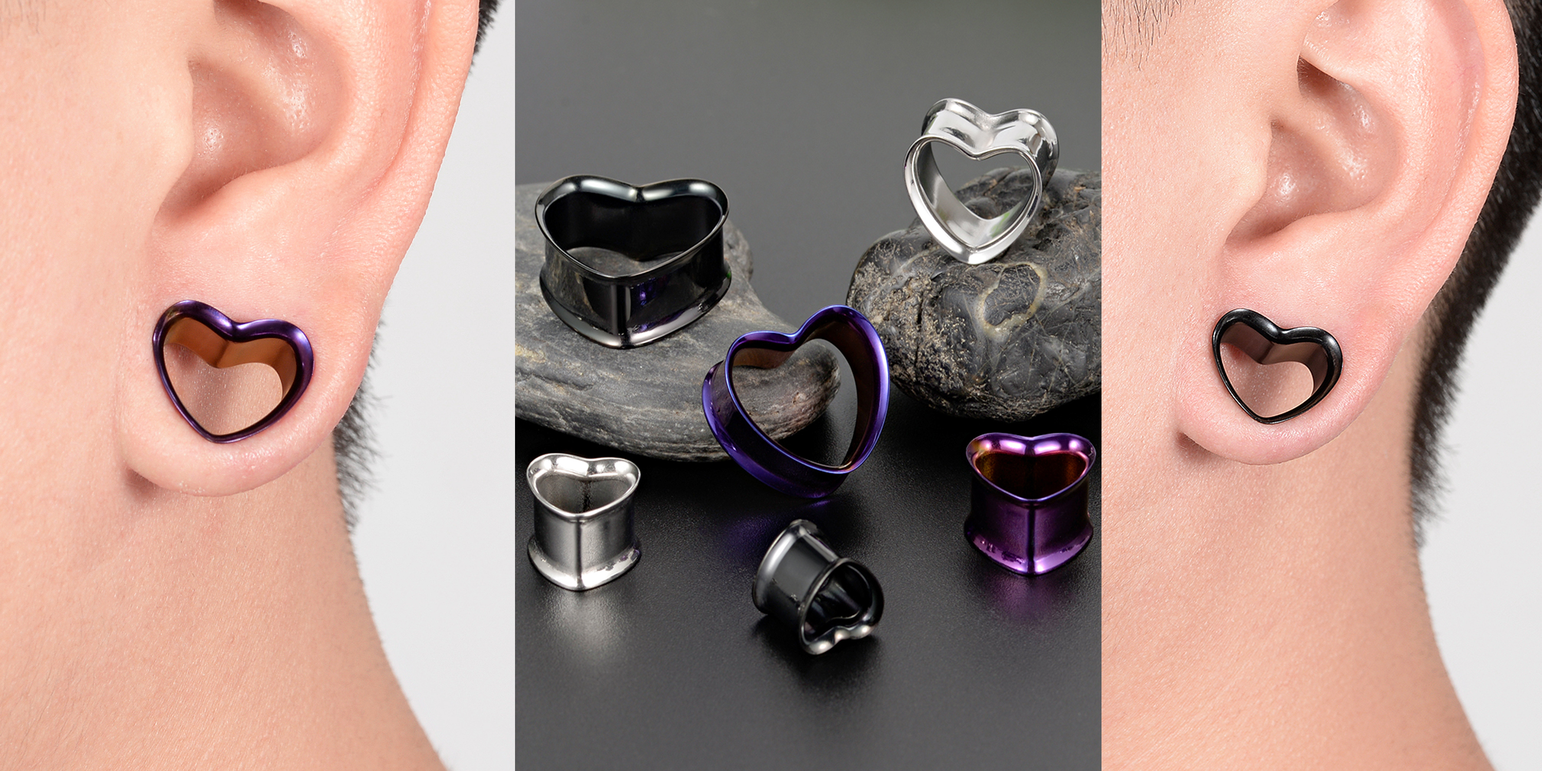 Diamond Gauges COOEAR Stainless Steel Earrings Piercing Tunnels, Screw ...