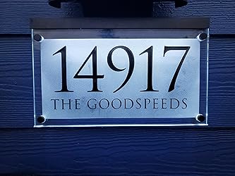 Amazon.com: Lighted Crystal Address Sign! This address plaque is bright ...