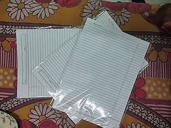 SNOW CRAFTS A4 Size One Side Ruled 70 GSM Sheets for Project/Assignment ...