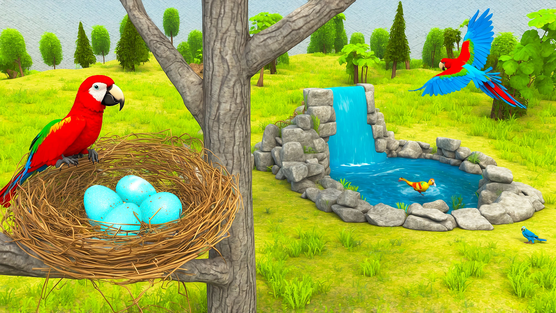 Wild Flying Parrot Family jungle Survival Game - App on Amazon Appstore