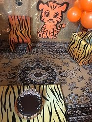 Amazon.com: Beistle Tiger Print Tablecover, 54” x 108” – Plastic Table ...