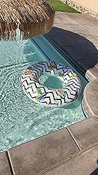 Amazon.com: Playtek 41 inch Giant Pool Float, Large Round America USA ...