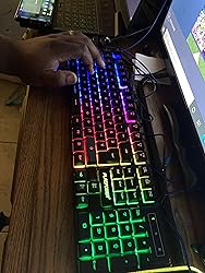 Amazon.com: FLAGPOWER RGB Gaming Keyboard and Breathing Mouse Combo ...