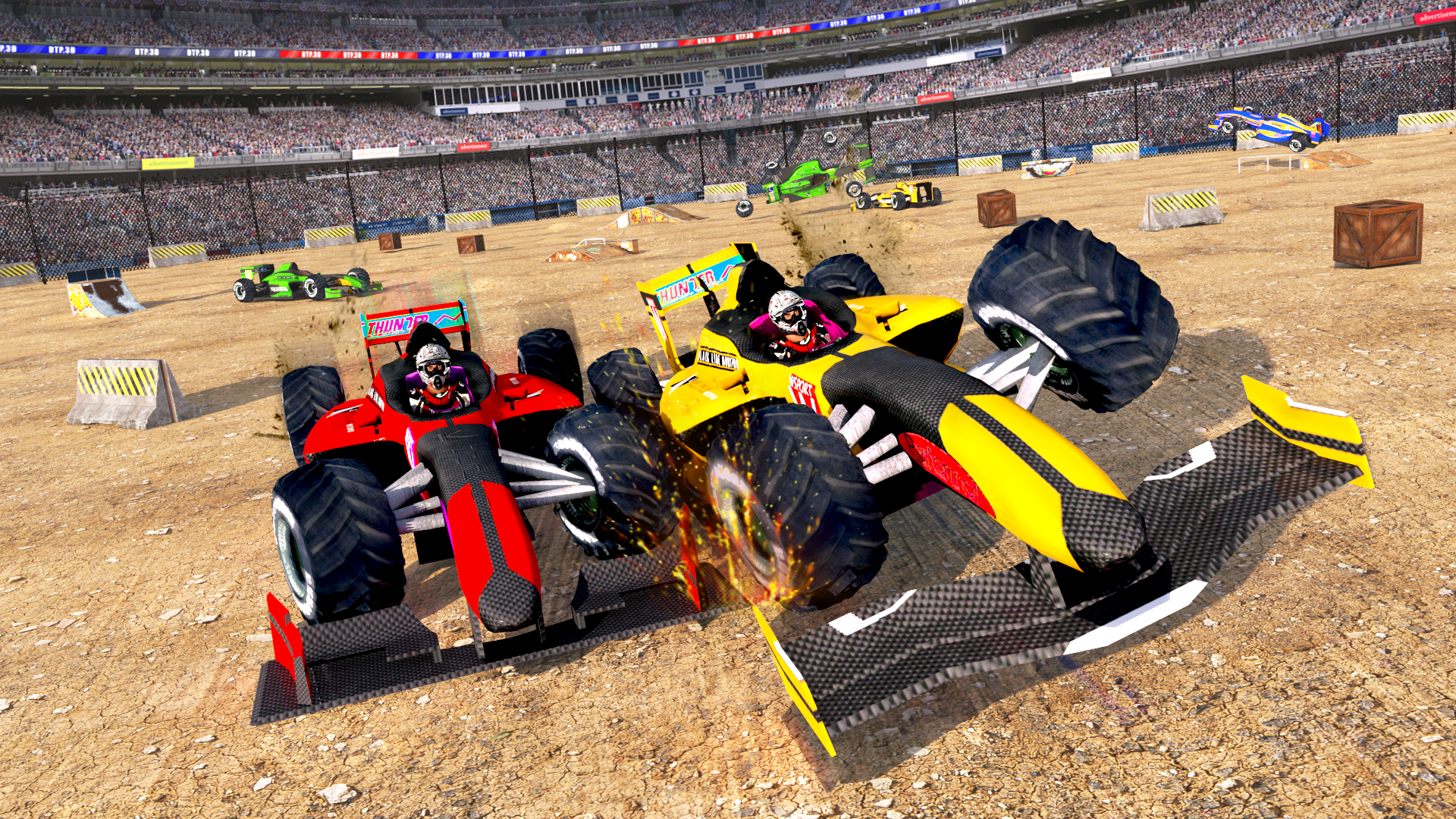Formula Car Demolition Derby Game - Extreme Car Racing Stunts & Crash ...