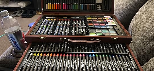 Amazon.com: iBayam Art Supplies, 150-Pack Deluxe Wooden Art Set Crafts Drawing Painting Kit with ...