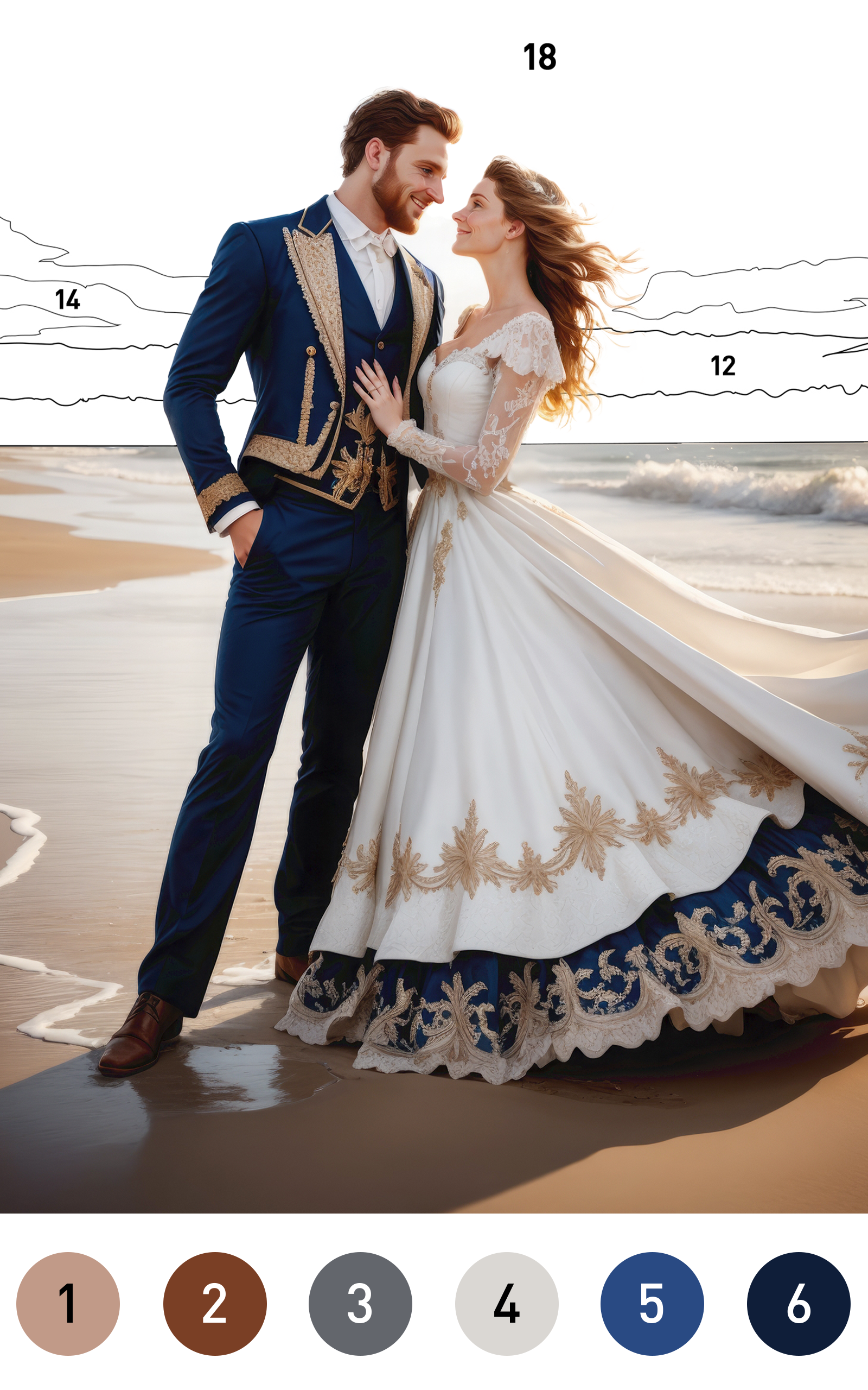 Gown Color by Number Book - App on Amazon Appstore