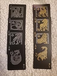 Amazon.com: Mythical Creatures Playing Cards - Black, Silver & Gold ...