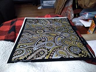 Amazon.com: Stuff2Color Paisley - Fuzzy Velvet Coloring Poster for All ...