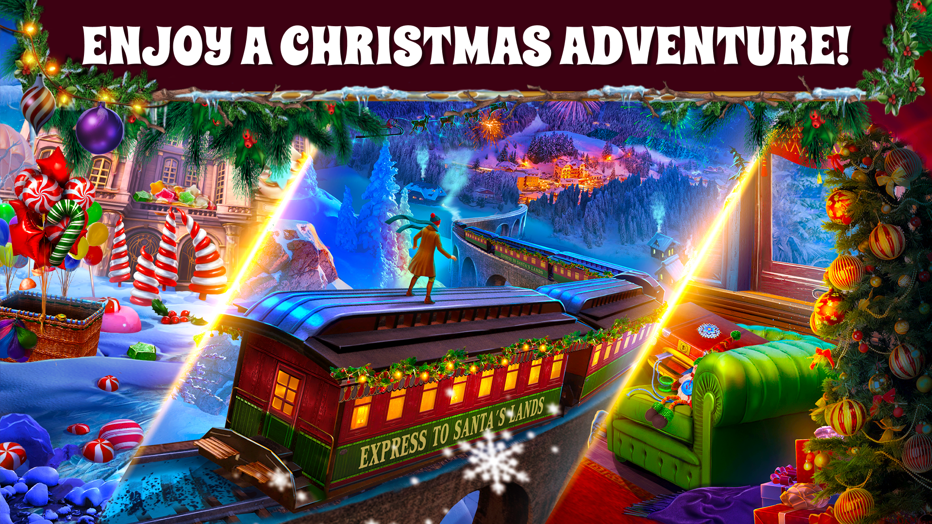 Hidden Objects - Christmas Spirit: Golden Ticket - Magic Santa Claus ...