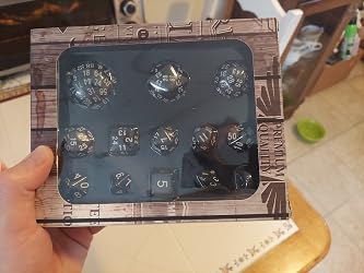 Amazon.com: BESCON DICE Amber Complete Polyhedral RPG Dice Set 13pcs D3 ...