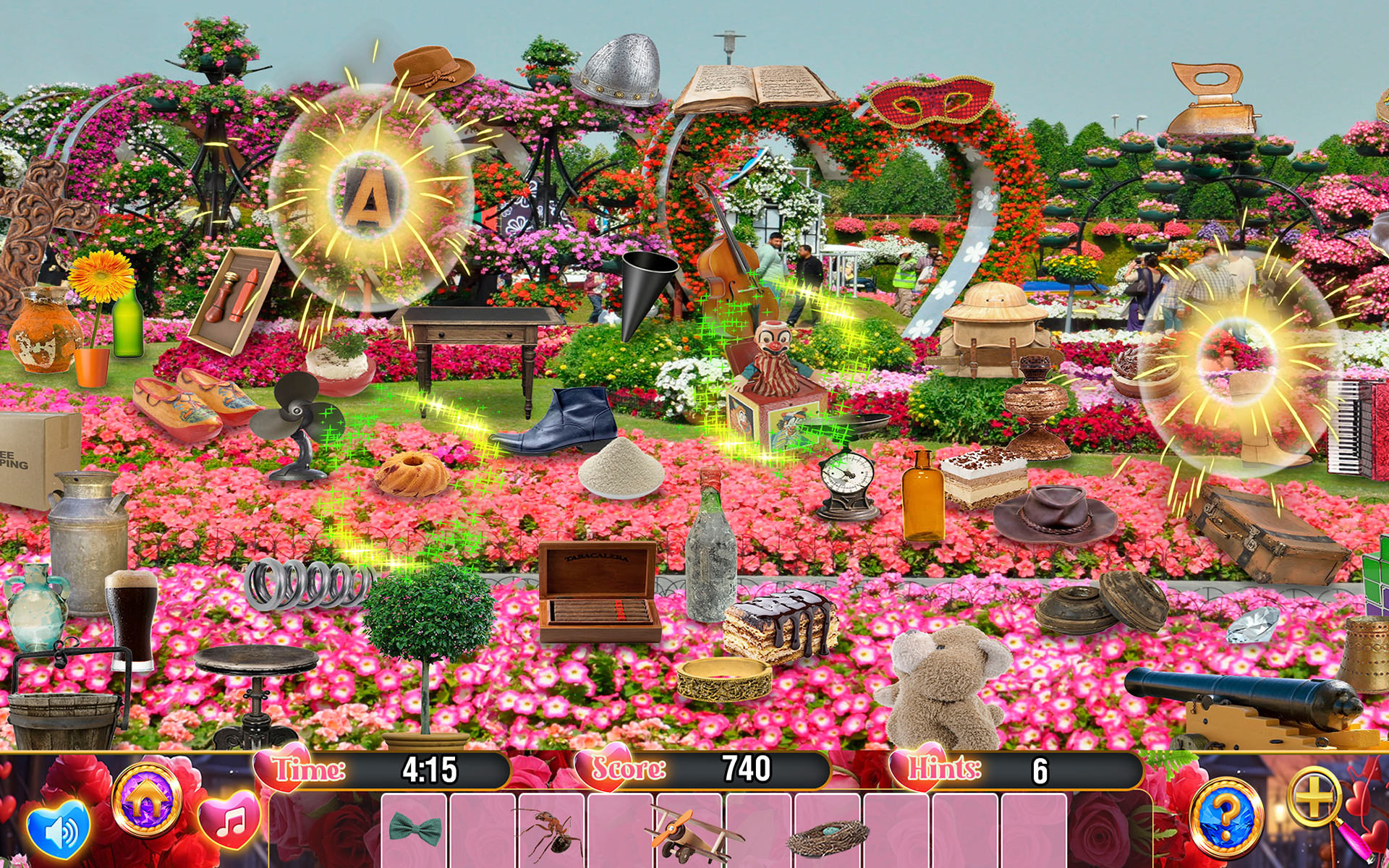 Hidden Objects Valentines Day - Heart Gardens Seek and Find Object ...