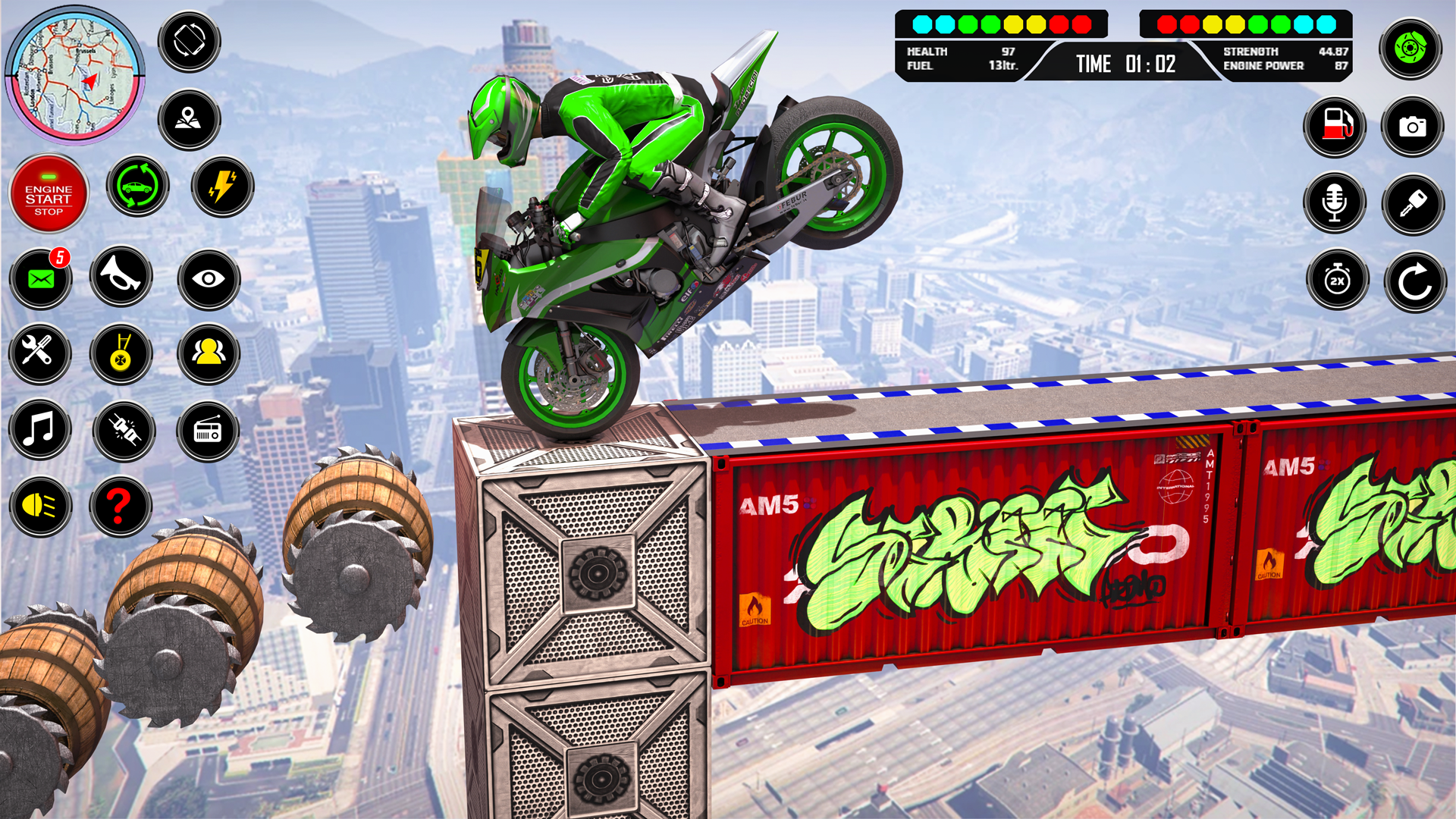 Superhero Bike Racing Spider hero man bike stunts Mega Ramps Games ...