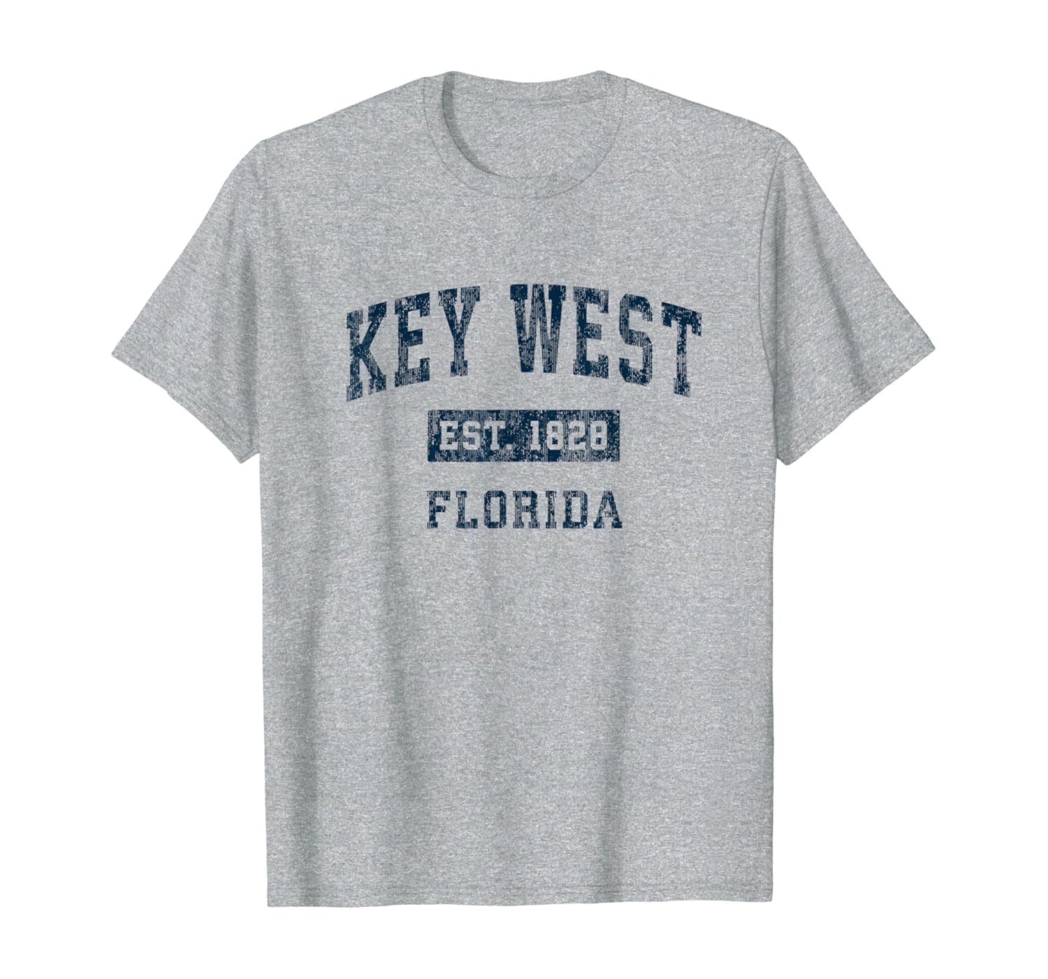 Amazon.com: Key West Florida FL Vintage Sports Design Navy Print T ...