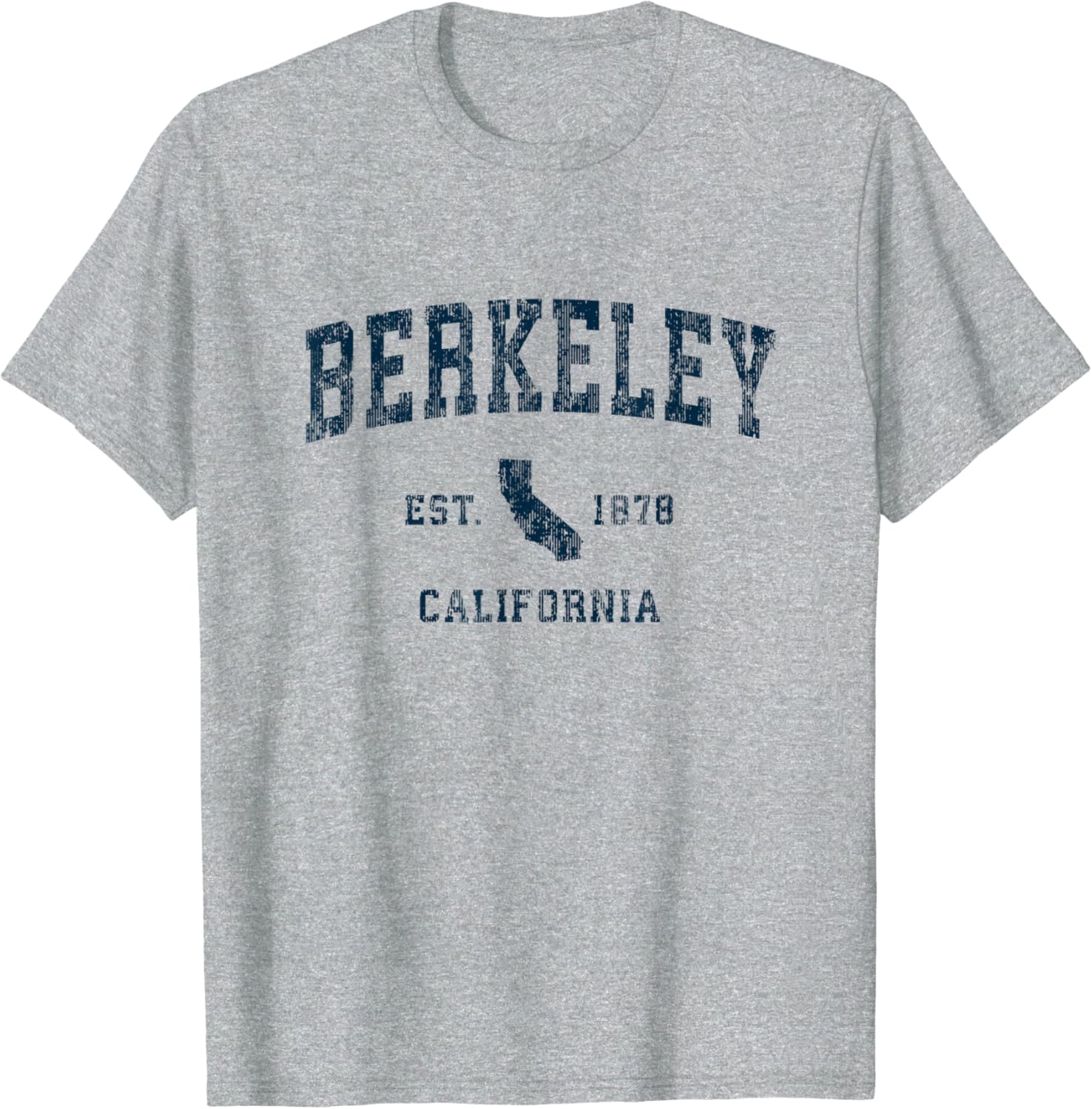 Amazon.com: Berkeley California CA Vintage Sports Design Navy Print T ...