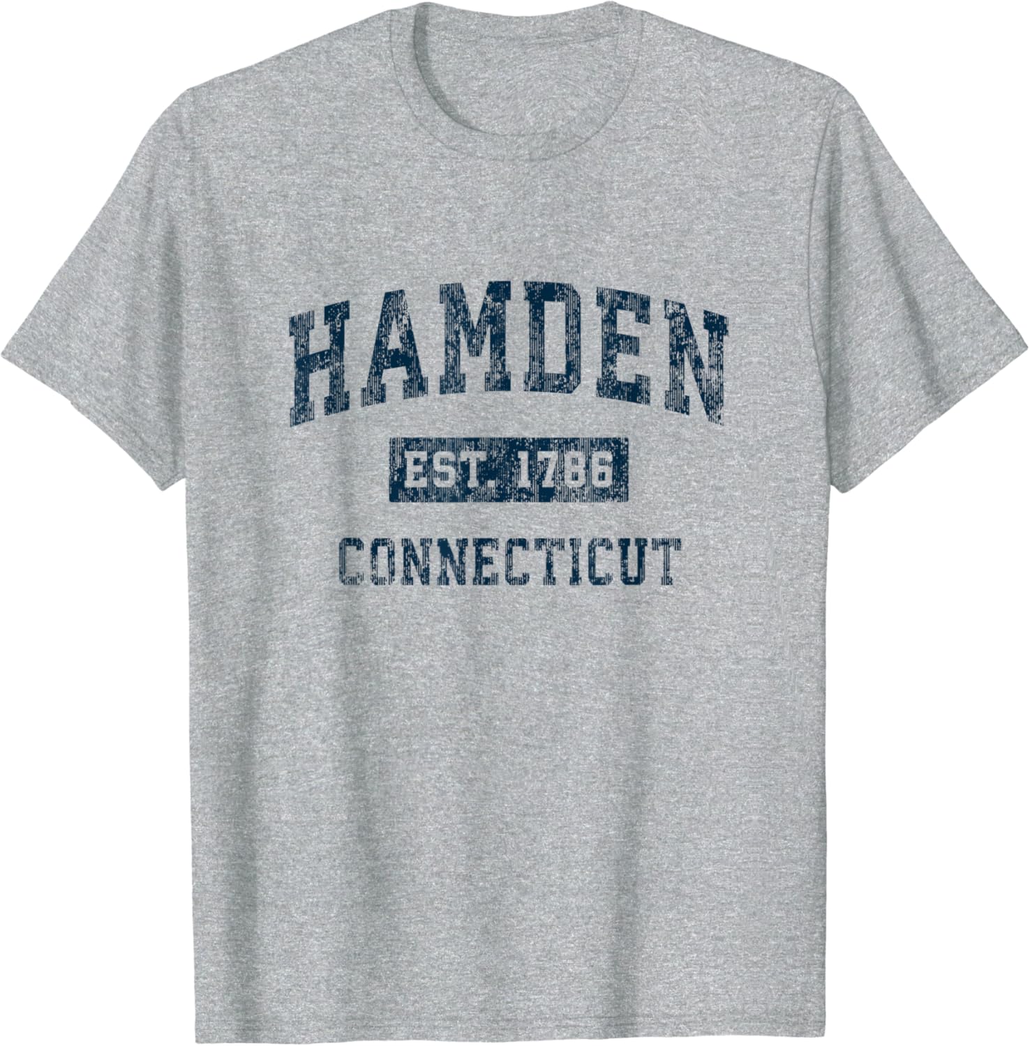 Amazon.com: Hamden Connecticut CT Vintage Sports Design Navy Print T ...