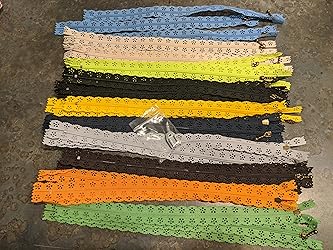 Amazon.com: Fbshicung 30pcs 12 Inch Nylon Lace Zippers Closed End ...