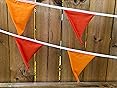 Amazon.com: 32Ft Fall Banner Decorations Triangle Flag Fabric Pennant ...
