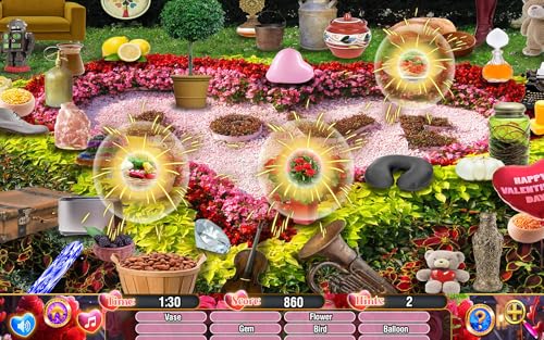 Hidden Objects Valentines Day - Heart Gardens Seek and Find Object ...