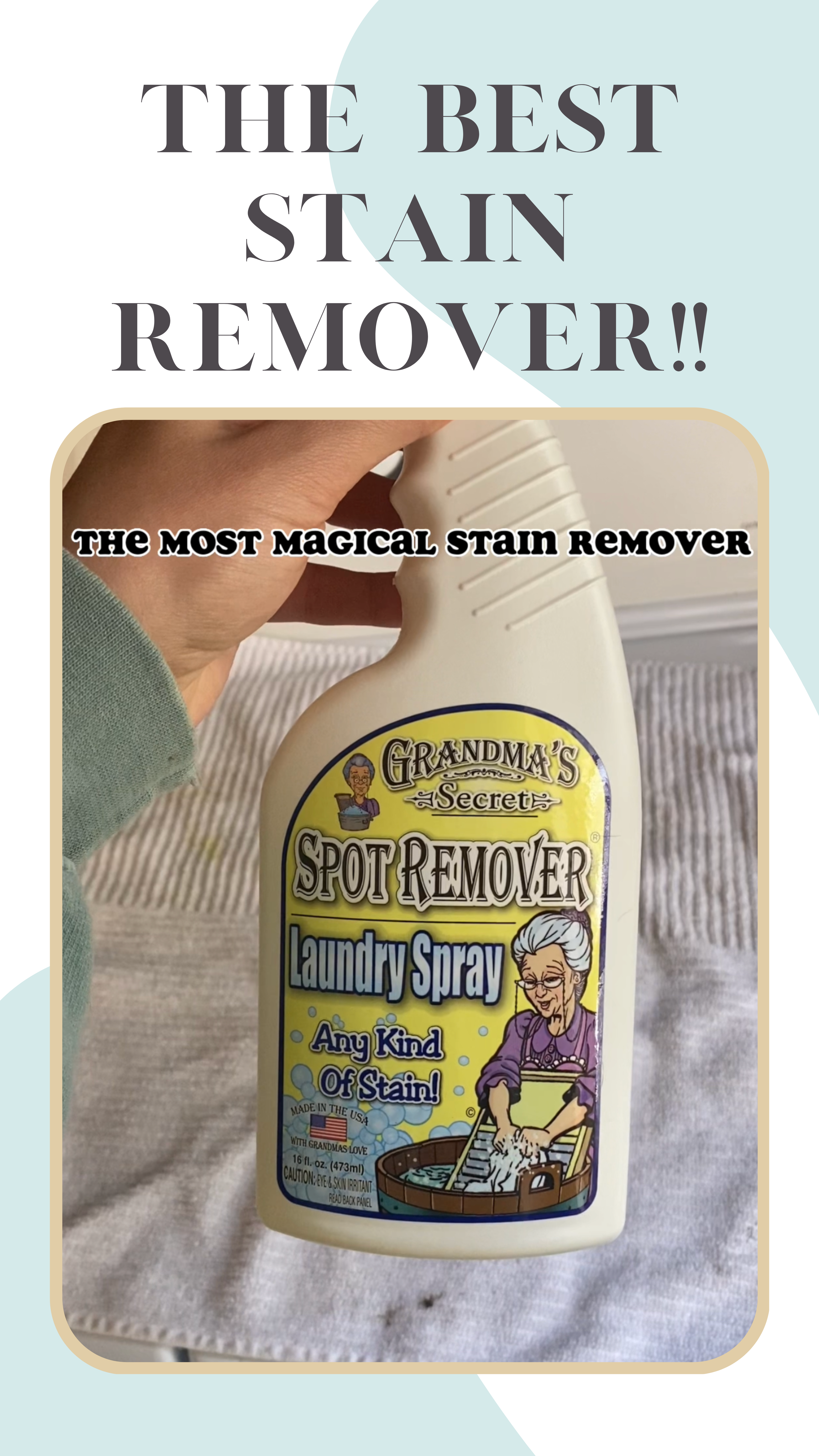 Watch The Best Laundry Stain Remover! Grandma's Secret Spot Remover on ...
