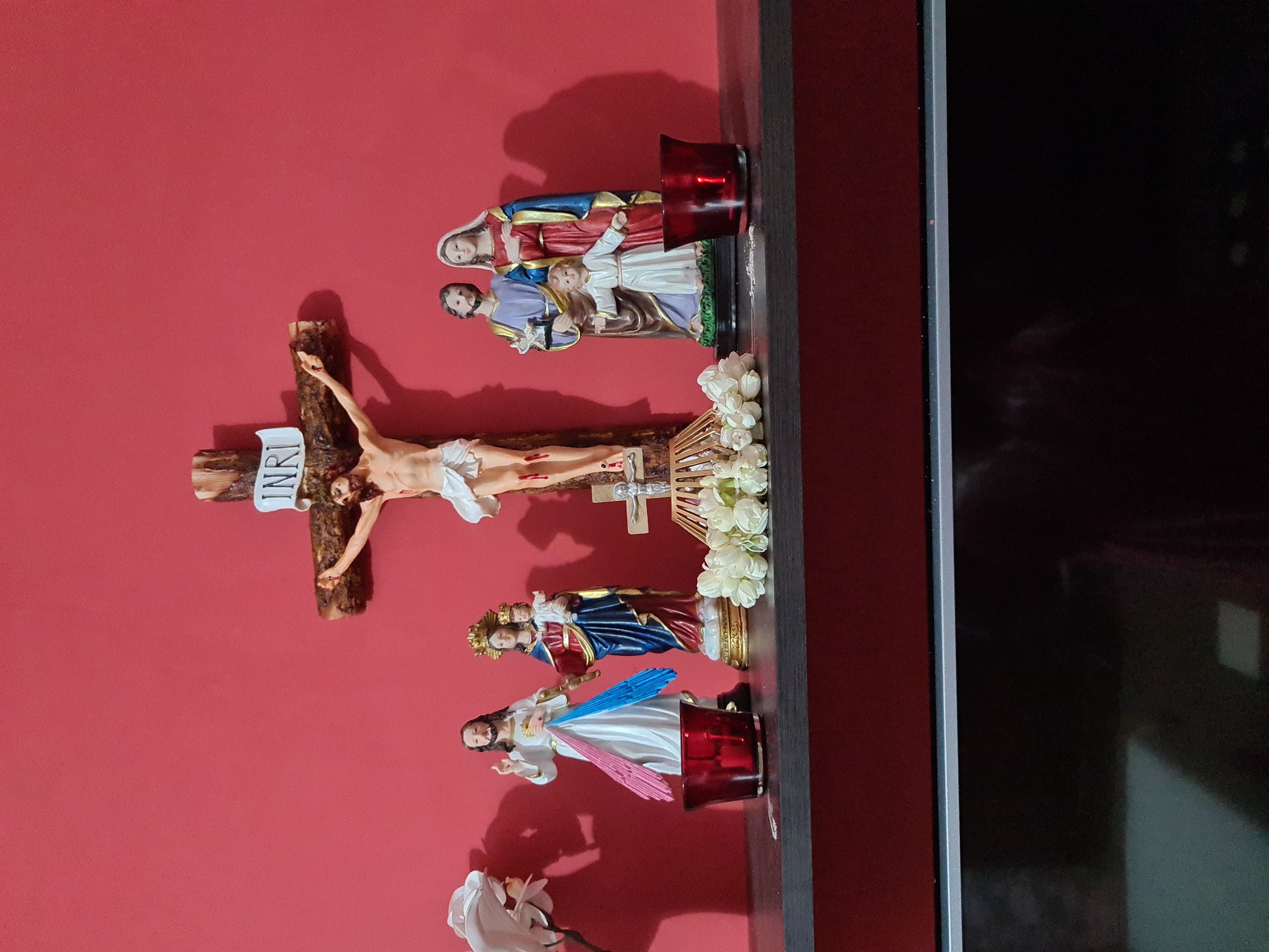 Buy Newven 16 Inch Holy Cross Showpiece Idol Catholic Wall Decorative ...