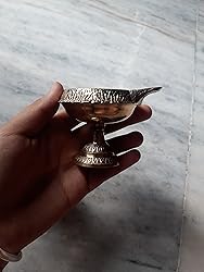 Buy DreamKraft Metal Deepak On Stand, Standard, Gold. Online at Low ...