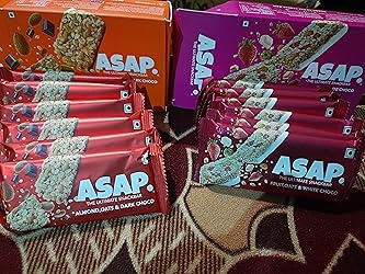 ASAP Energy Bars - 6 Bars, Healthy Protein Bars with Dark Choco, Rolled ...
