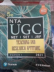NTA UGC NET/ SET/ JRF : Paper 1 Teaching and Research Aptitude | Fifth Edition | By Pearson : K ...