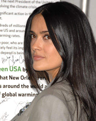 Salma Hayek Layered Hair