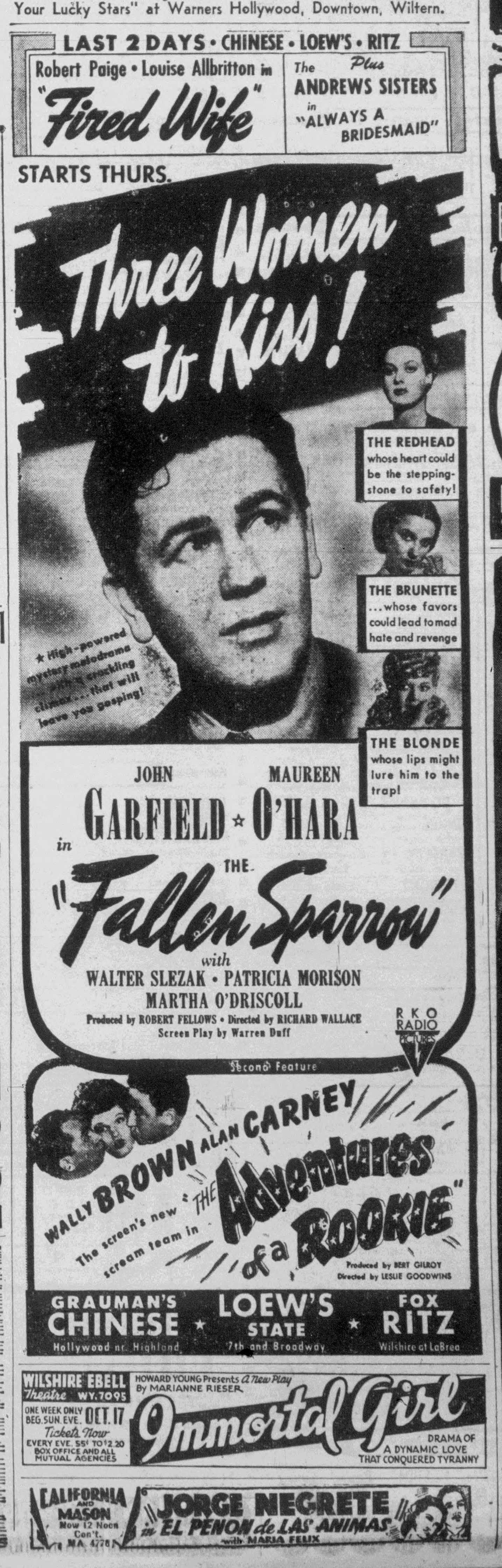 The Fallen Sparrow (1943)