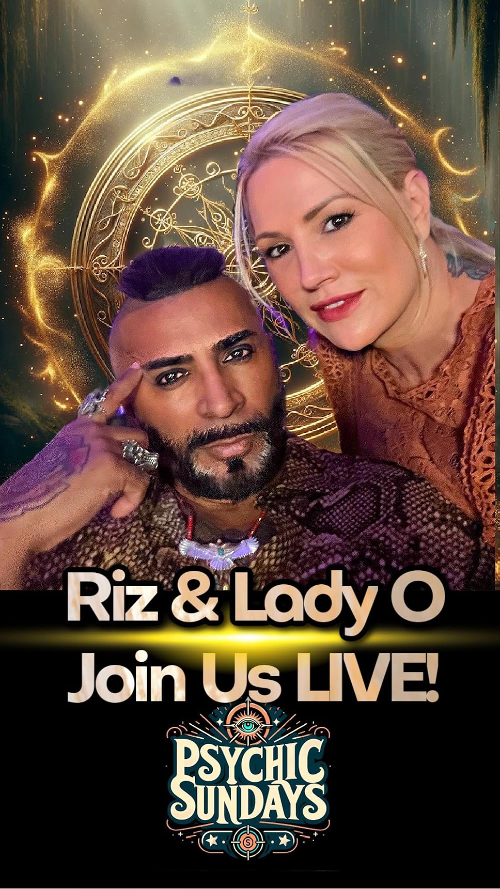 "Meta Mystic Podcast-Psychic Sundays Live" Live Psychic Readings Psychic Sundays w Riz and Lady ...