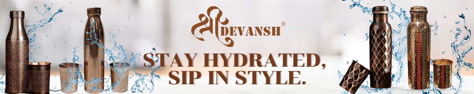 Amazon.in: Shree Devansh Industries: Water Bottle with Glass Set