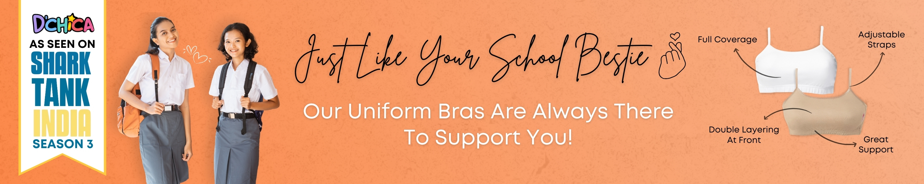 Amazon.in: D'chica: Thin Strap Uniform Bras