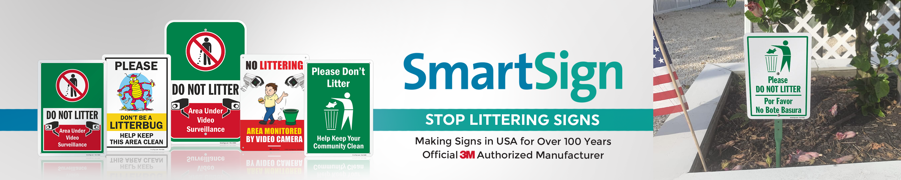 Amazon.com: SmartSign: Stop Littering Signs