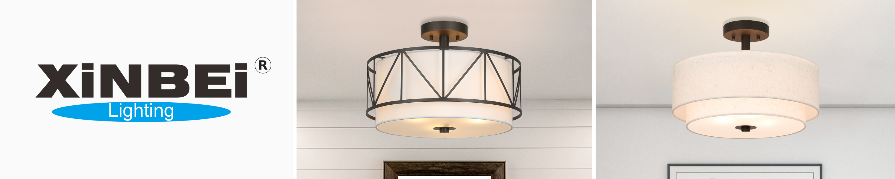 Amazon.com: XiNBEi Lighting: Semi Flush Mount