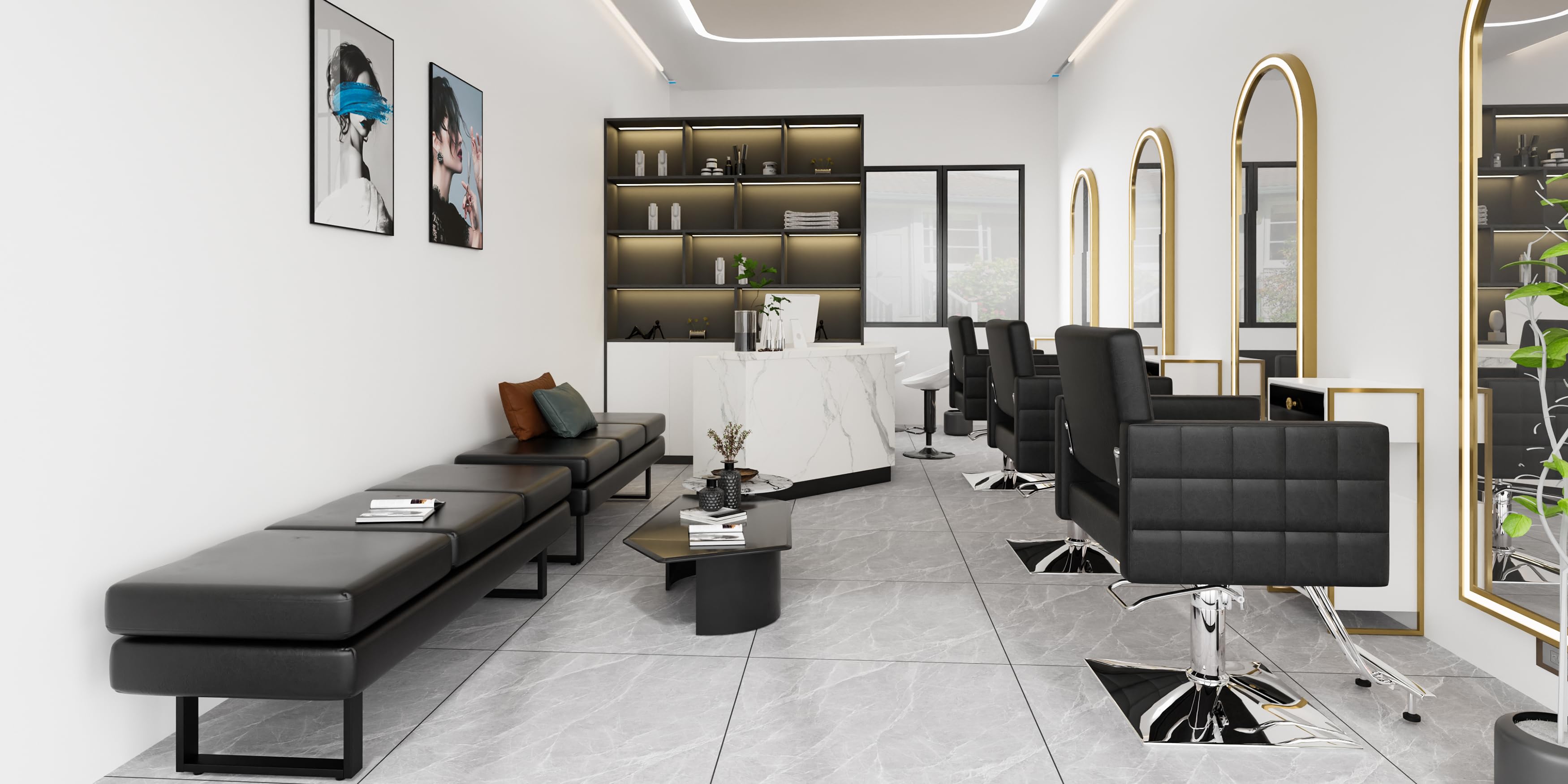 Amazon.com: OmySalon: RECEPTION BENCH