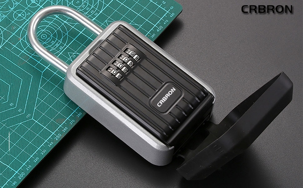 Key Lock Box with 4-Digit Combination, Lock Box Outside for House Key ...