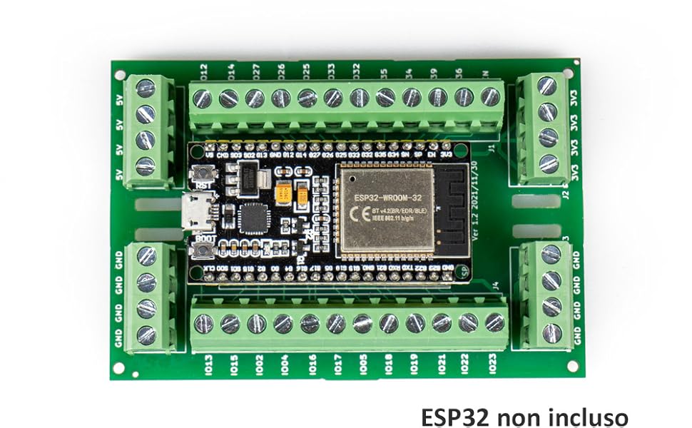 ESP32 ETHERNET-DevKitC-LAN8720-Terminal Block Shield Expansion Board ...