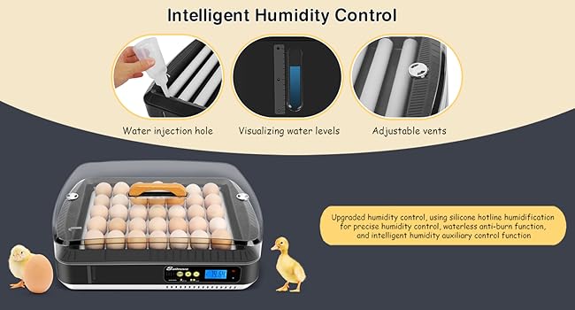 Amazon.com : Sailnovo 35-65 Egg Incubator, Incubator for Hatching Eggs with Automatic Turning ...