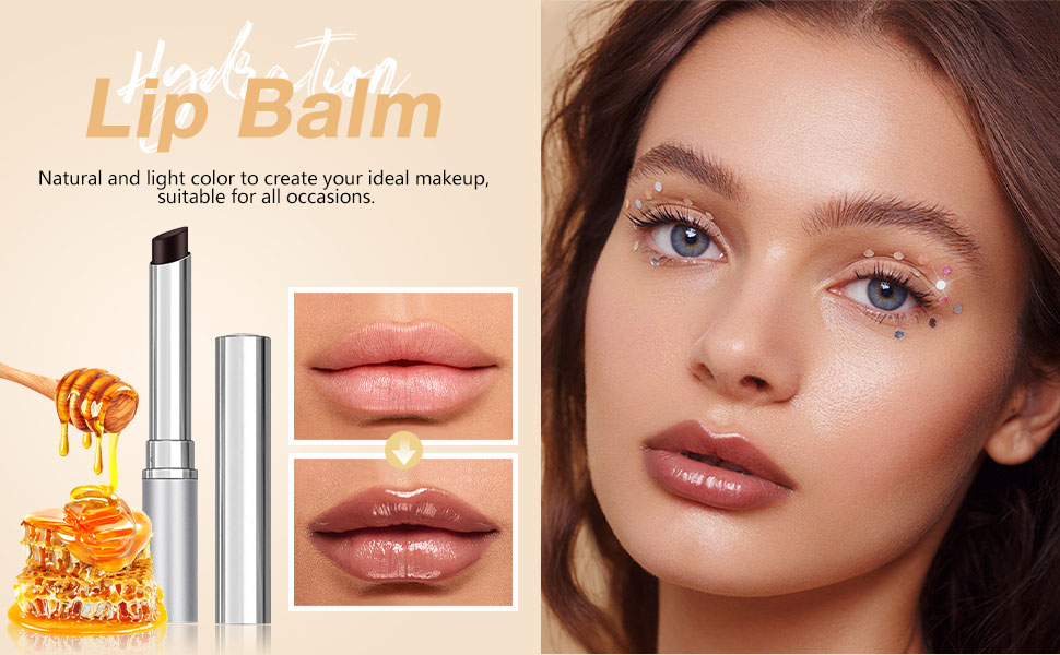 Amazon.com : Black Cherry Nude Shade Tinted Honey Lip Balm, Sheer Hydrating Moisturizing ...