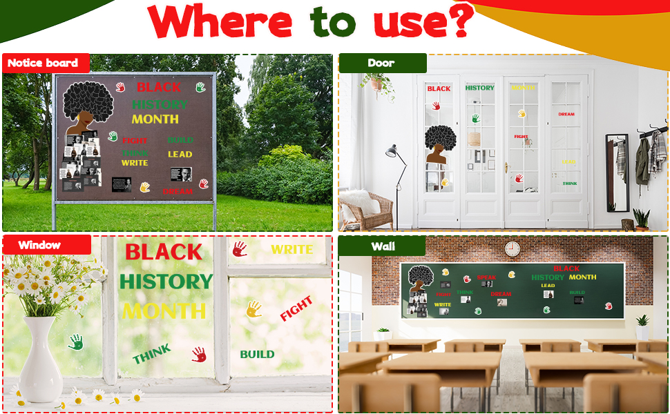 Amazon.com: Black History Month Bulletin Board Decoration Set African ...