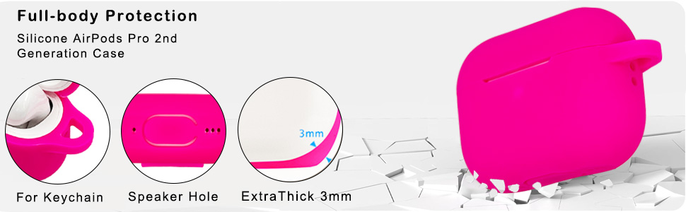 Amazon.com: Compatible with Airpods Pro 2nd Generation Case Cover 2022, Soft Silicone Protective ...