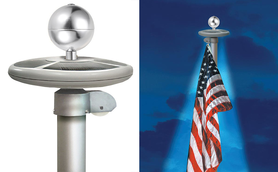 Amazon.com : OwnMy Flag Pole Ball Topper Ornament Outdoor Flagpole Topper Replacement 1/2 ...