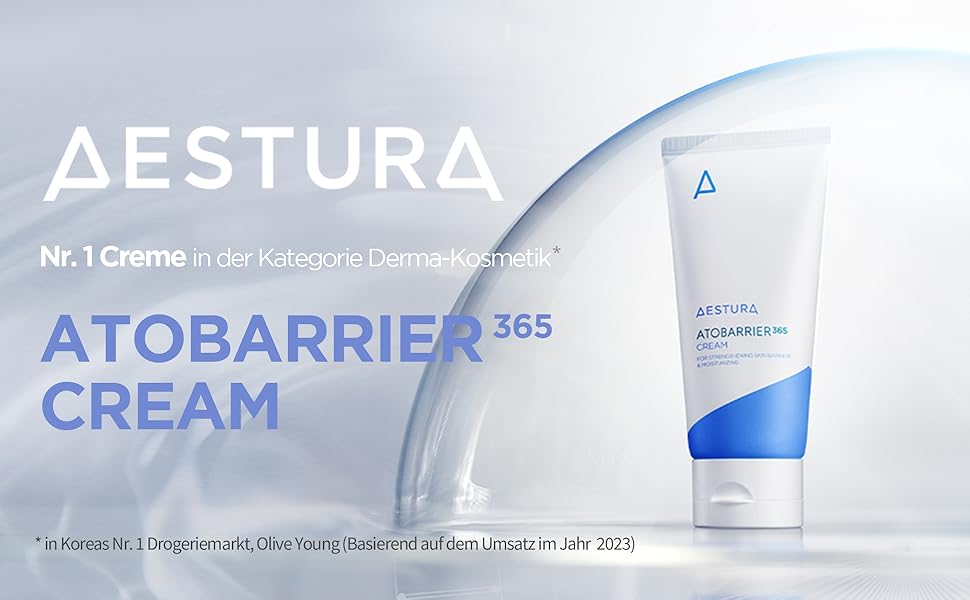 AESTURA ATOBARRIER365 Cream with Ceramide Korean Skincare 100 Hours Moisturiser with Visible ...